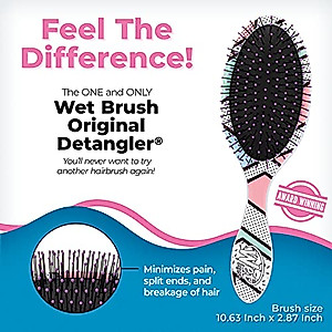 Wet Brush Original Detangler Brush - Throwback, Level Up - All Hair Types - Ultra-Soft IntelliFlex Bristles Glide Through Tangles with Ease - Pain-Free Comb for Men, Women, Boys and Girls
