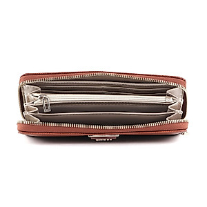 GUESS Cordelia Large Zip Around Wallet Cognac One Size