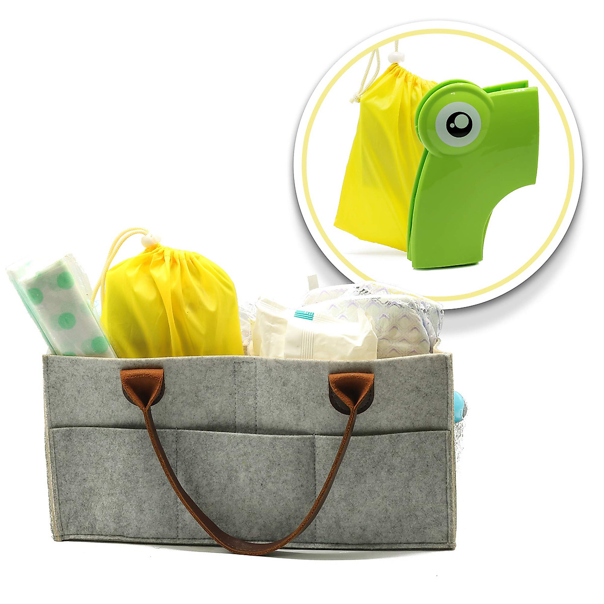 Foldable Potty Seat Disposable Toilet Seat Cover Bundle, GREEN