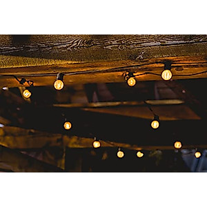 SFEG G40 String Lights - 5W Warm Incandescent Shatterproof Glass Bulbs, 18-Gauge Wire - Dimmable Globe String Lights for Backyard, Patio, Porch, Garden - Decorative Outdoor Hanging Lights - 50ft