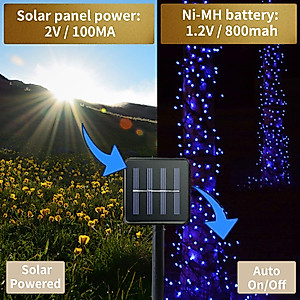 Liwarace Chiristmas Decortions Solar Lights Outdoor Solar Neon Light RGB 12m 100 Led String Lamp Festival Deco for Wall Yard Garden Porch Home Fence Lights Landscape Lighting Pond Pool Outdoor Decoration