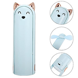 Homoyoyo Portable Fans 3pcs Blue Usb Travelling Charging Girls Stylish Summer Practical Mini Personal Design Rechargeable Foldable Outdoor Handheld Sports Portable Indoor Sky Handheld Fans