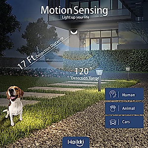 Heikki Solar Lights Outdoor, New Upgraded 162 LED/ 3 Modes Motion Sensor Security Lights with 270° Wide Lighting Angle, IP65 Waterproof Solar Powered Lights for Garden Fence Garage Patio (6 Pack)