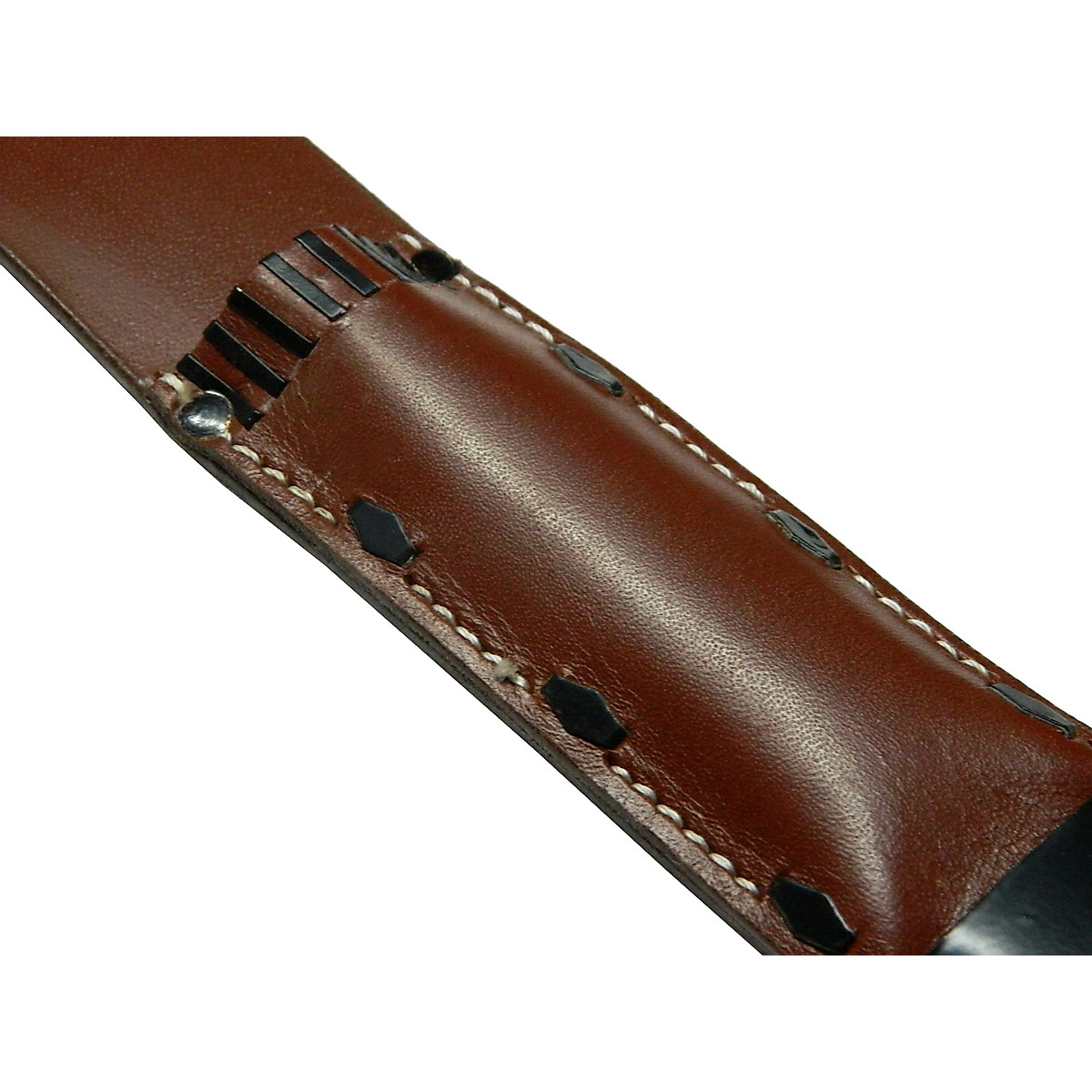 World War US M6 Leather Sheath for M3 Trench Knife Premium scabbard Drum Dyed Leather (Tan)
