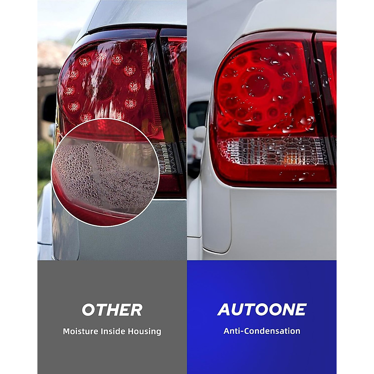 AUTOONE Tail Light Assembly Rear Lamps with Bulbs Replacement for 2011-2020 Dodge Journey Tail Lamp Outer LED Brake Light Driver & Passenger Side