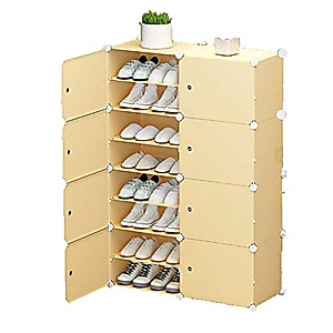 DINGZZ Multi-Layered Shoe Cabinet, Student Assembled Shoe Shelf, Durable Bedroom Multi-Level Household