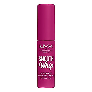 NYX PROFESSIONAL MAKEUP Smooth Whip Matte Lip Cream, Long Lasting, Moisturizing, Vegan Liquid Lipstick - Bday Frosting (Violet Red)
