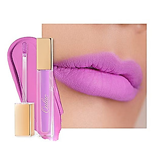 Oulac Matte Liquid Pinky Purple Lipstick for Women, Long Lasting Lipstick Waterproof Lip Stain, No Transfer, Creamy High Pigmented Formula with Rose Oil, Vegan & Cruelty-Free, Light Purple M14