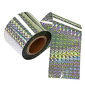 Reflective Scare Tape Ribbon, Double Sided Reflective Tape to Keep Birds Pigeons Crows, Woodpecker Away from Home, Garden (350ft Roll)