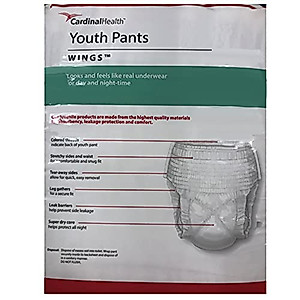 Cardinal Health Pull-On Underwear for Boys and Girls - Disposable Youth Training Pants with Tear Away Seams - Overnight Protection, Medium, 38-65 lbs, 17 Count, 1 Pack