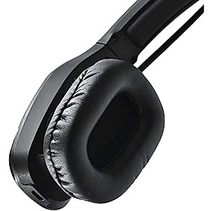 VEKEFF Replacement Cushion Ear Pads Kit for BlueParrott B450-XT Bluetooth Headset (Black PU)