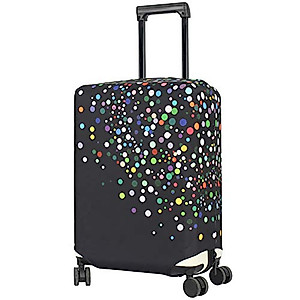 HYPER VENTURE Washable Luggage Cover - Fashion Suitcase Protector Fits 27-30 Inch Luggage (Color Dots, L)