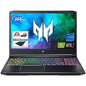 Acer Newest Predator Helios 300 Gaming Laptop | NVIDIA GeForce RTX 3060 | Intel i7-11800H | 15.6" FHD 144Hz 3ms IPS | Win 10 H | Killer WiFi 6 | Accessories (32GB RAM | 2TB PCIe SSD |1TB HDD)