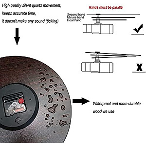 ACOZUHSE Abstract Art Wall Clock, Turquoise Grey Modern Wall Clocks of Silent Non-Ticking Decorative, Battery Operated 9.8"x9.8" Round Wall Clock for Kitchen Living Room Bedroom Office Wall Decor