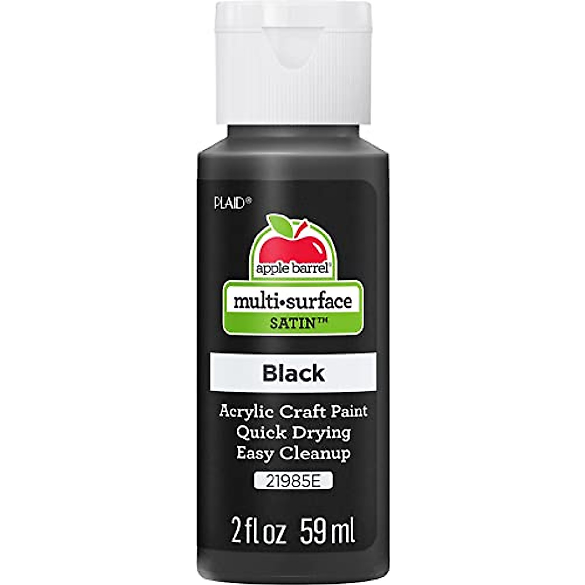 Apple Barrel Multi Surface Acrylic Paint, 2 oz, Black 2 Fl Oz