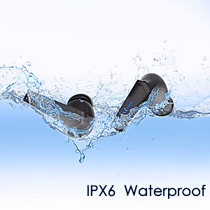 OONOL Wireless Earbuds, Yi-shaney Bluetooth 5.2 Bass Sound Headphones Gaming Earphones with Touch Control, Noise Cancelling Waterproof Headset with Mic, 18H Play Time, 65ms Low Latency (Black)