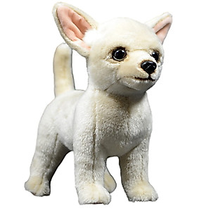 FRANKIEZHOU Simulation Chihuahua-10,Dog Stuffed Animals,Realistic Dog Toy,Puppy Dog Stuffed Animals for Kids, Chihuahua Plush,Girls Gifts, Kids' Plush Toy Pillows,Hugging Pillow