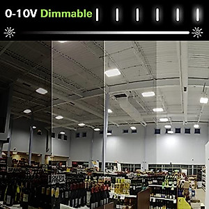 hykolity 2 Pack LED Linear High Bay Shop Light, 1.5FT 210W LED Shop Light Fixture, 27300lm 130LM/W, 100-277V, 0-10V Dim, 5000K Warehouse Lighting, ETL Approved, 5 Years Warranty