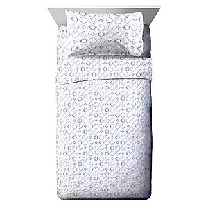 Jay Franco Space 5 Piece Full Bed Set - Includes Comforter & Sheet Set- Bedding Features Spaceships & Rocketships - Super Soft Fade Resistant Microfiber