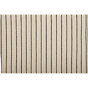Piper Classics Katie's Vintage Stripe Throw Blanket, 70" L x 55" W, Oversized, Urban Rustic Farmhouse Bedding, Natural Cream w/Black Stripes Blanket