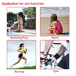 BIHRTC Pack Of 5 Colorful Spring Spiral Coil Keychain Coil Bracelets Stretchy Keychain Key Chain Bracelet Wrist Coil Key Chain Wrist Band Key Ring Wrist Key Holder Keychain Wrist Random Color