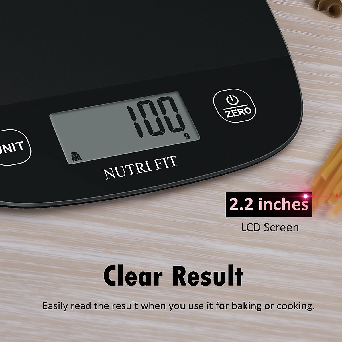 NUTRI FIT Digital Food Scale Kitchen 0.1oz, Coffee Scale, Weighing for Ounces and Grams Accurate for Weight Loss, Baking, Dieting, Keto Cooking, Meal Prep