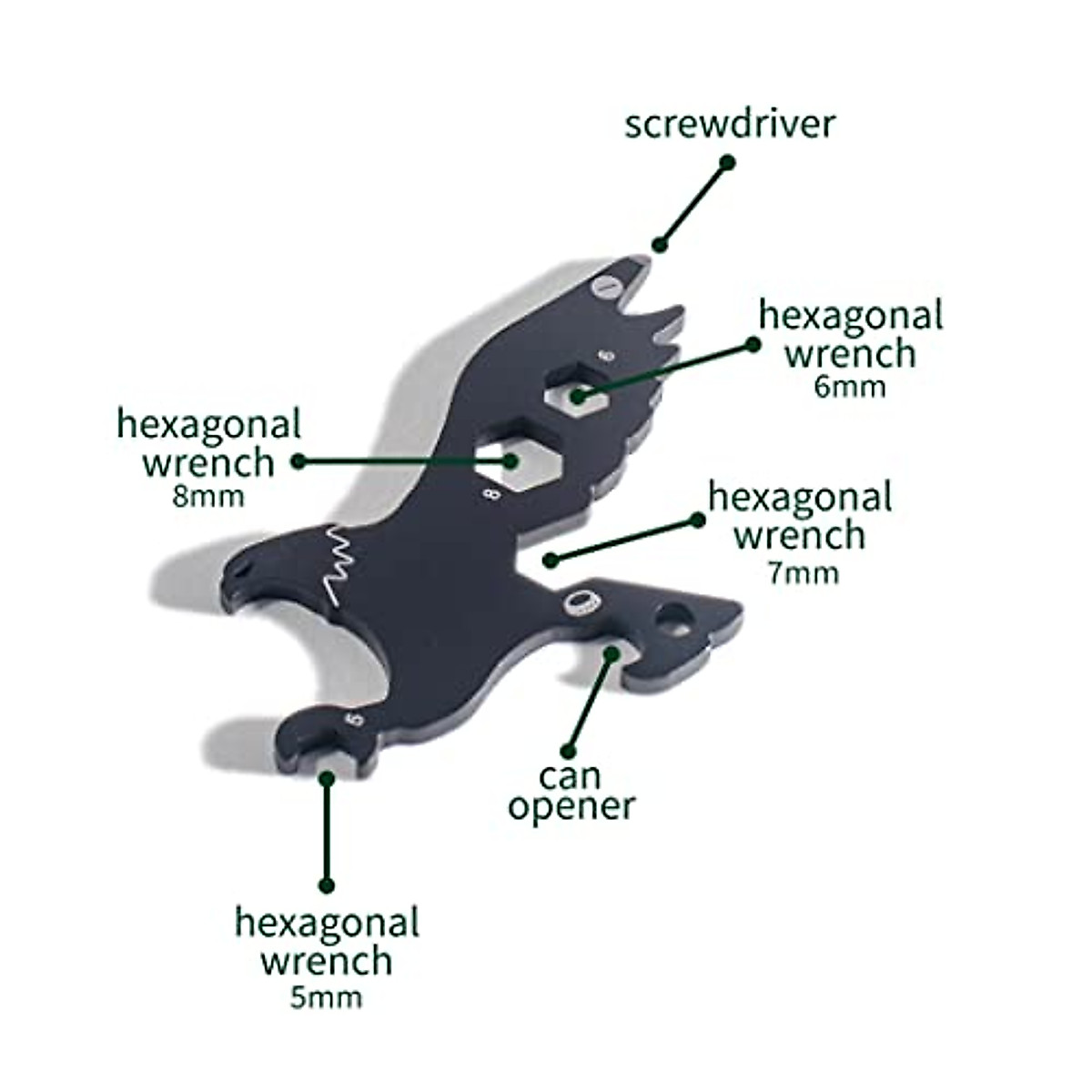 PMR-EXPORTS | Multitool Keychain (Eagle & Key) Two Pack Multitools Eagle Key Good for Adults Teens Men or Woman Multi-tool mechanic Unexpected defense against raiders stealers, Charcoal Gray, 5x5x.25