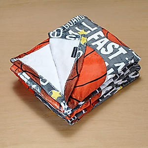 Passion for Basketball Collection (56”x60” Throw Blanket-Pewter)