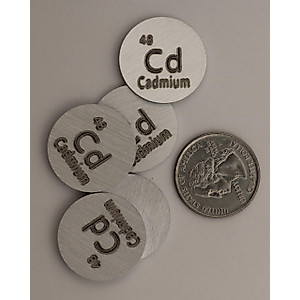 Cadmium (Cd) 24.26mm Metal Disc for Collection or Experiments