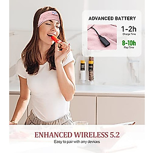 Perytong Bluetooth Headphones for Sleep, Sleep Headphones Headband Soft Sleep Earbuds Bluetooth Headband Headphones,Gifts for Women Sister Mothers Day Birthday Valentine's Day
