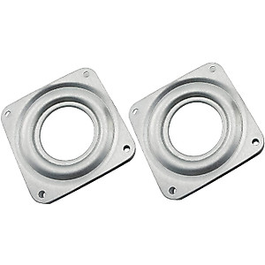 Longdex Lazy Susan Bearing 2PCS 3 Inch Square Lazy Susan Turntable Rotating Bearing Plate for DIY Project Silver