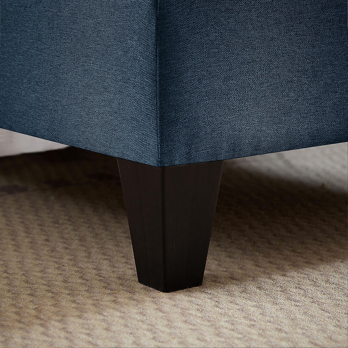 Pingliang Home Sectional Sofa Couch for Living Room, Convertible U Shape Sofas 4 Seat Modular Couches with Double Chaise and Portable Armrest, Modern Polyester Fiber, 111" (Blue)