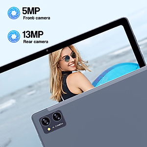 10.4 Inch 2K FHD Tablet Android 12 Tablets with Case, 16GB+128GB+1TB Octa-Core 2.0Ghz CPU Tablet PC, 2000 * 1200 IPS, 2.4G/5G WiFi BT, 5+13MP Dual Camera, 7000mAh Battery, Google Certified Tableta