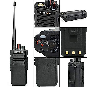 Retevis RT29 New Version,High Power Walkie Talkies Long Range,IP67 Waterproof,3200mAh,Emergency Alarm,Durability,Military Grade Two Way Radio (5 Pack)