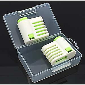 2PCS DIY Cake Slicer , Stratification Auxiliary , Bread Slice , Toast Cut, 5 Layers Leveler Slicer , Kitchen Fixator Tool (2, Green)