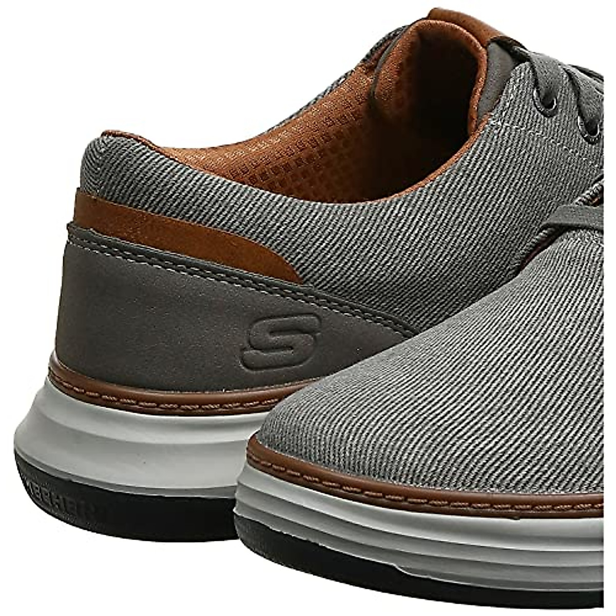 Skechers mens Skechers Men s Moreno Canvas Oxford Shoe, Beige (Tpe 578), 10.5 US