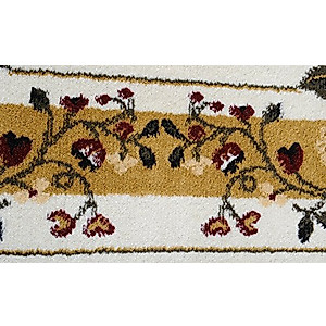 Home Dynamix Optimum Caspian Area Rug, 5'2" x7'2, Traditional Medallion Floral, Ivory/Burgundy/Yellow