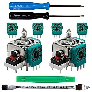SOSS GAMING 2024 Genuine Analog Joystick Repair Kit for Xbox One Elite Series 2 Controllers - Module 3D Thumbstick - Fix Stick Drift, Broken, and Loose Joysticks