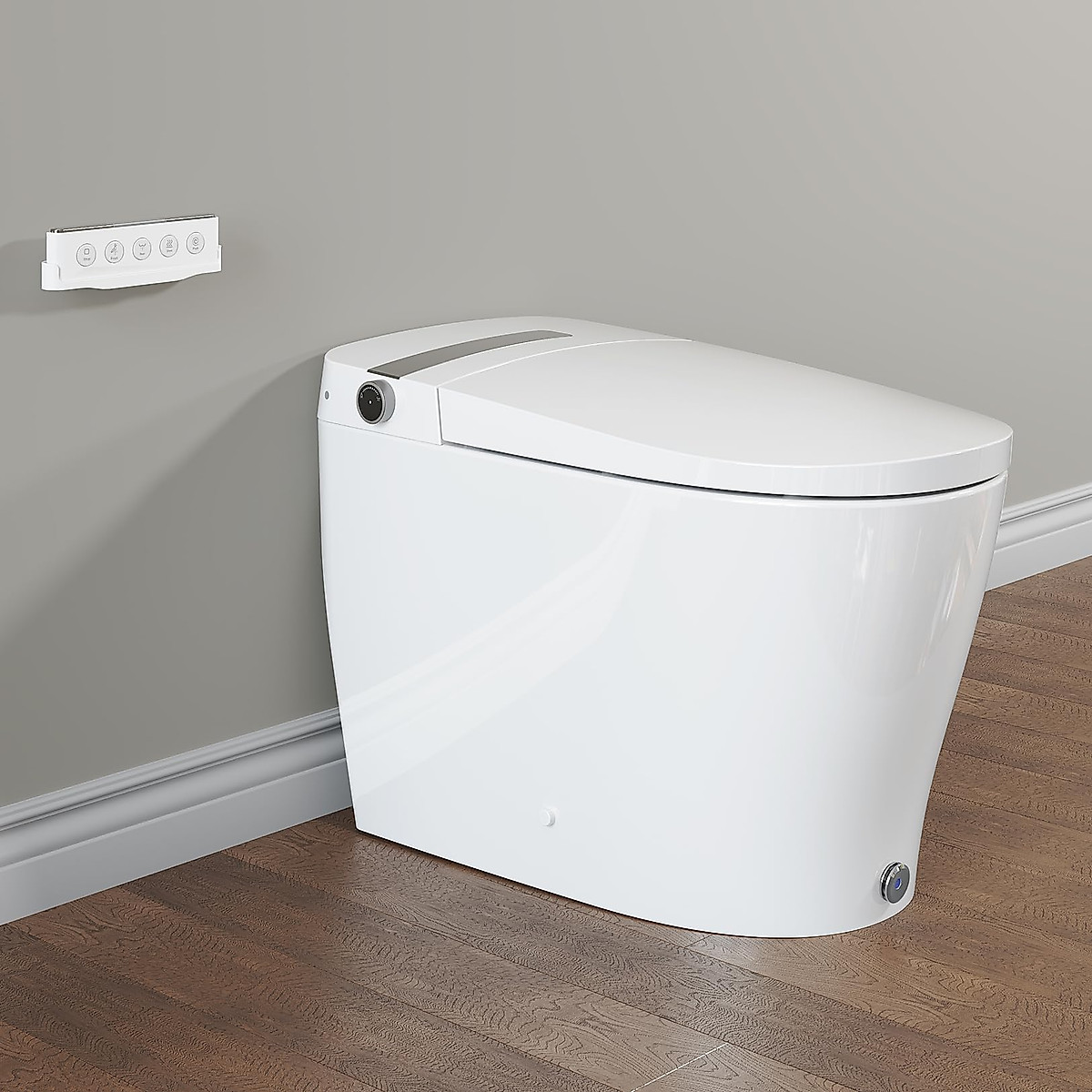 SOTOMO Smart Toilet With Built-in Bidet, Elongated Bidet Toilet, Instant Warm Water Wash, Auto Flush, Auto Open/Close, Heated Seat, Dryer, Night-Light, and Flush Capability During a Blackout - YA80