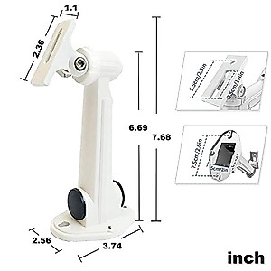 USIDAE Universal CCTV Security Camera Mounting, IP Camera Bracket, Aluminum Alloy Indoor Outdoor Wall Ceiling Mount Holder Stand Monitor Rotary Bracket (1 Set) (1 Pack)