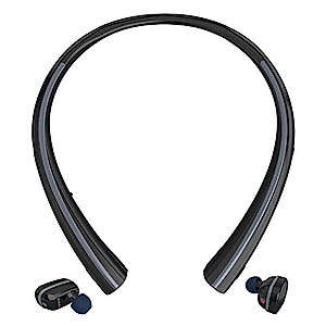 LG TONE FREE HBS-F110 Wireless Bluetooth Earbuds with Charging Neckband – Black
