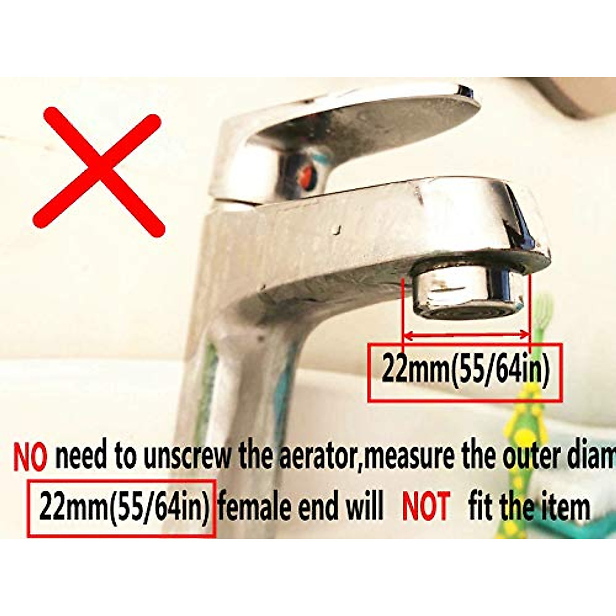 MissMin sink faucet diverter valve/adapter to bidet shower hose with aerator for bathroom/kitchen faucet
