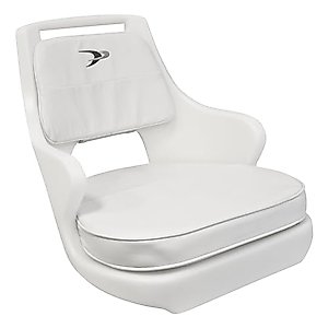 Wise 8WD015-3-710 Standard Compact Pilot Chair with Cushions and Mounting Plate, White