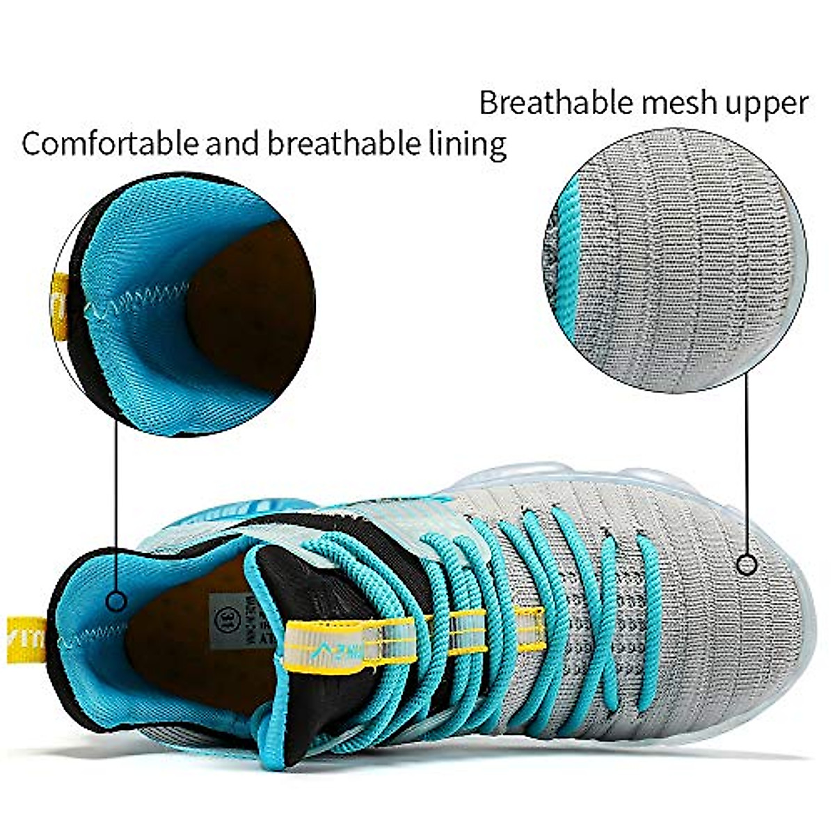 VITUOFLY Kids Basketball Shoes Boys Air Cushion Sneakers Girls Mid Top School Training Shoes Non-Slip Outdoor Sports Shoes Comfortable Boys Running Shoes Durable Little Kid/Big Kid