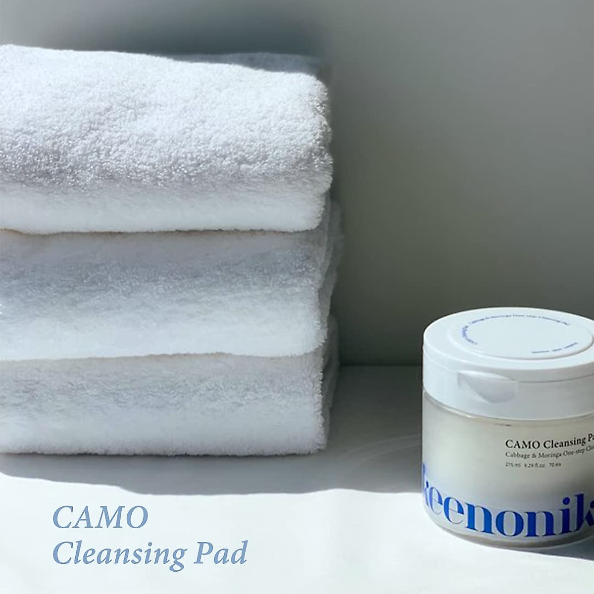 Keenoniks Dual Texture Cleansing Pads with Facial Essence 70ea Large Value Pack- Cabbage & Moringa Wipes for Quick Cleansing, Makeup Remover, Mild Exfoliator | Korean Skincare - (9.29Oz)