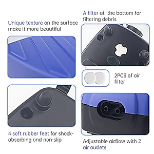 FYD 4W Aquarium Air Pump 1.8L/Min*2 Dual Outlet with Accessories for Up to 50 Gallon Fish Tank