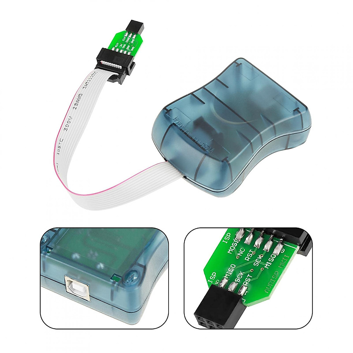 AVR ISP mkII Downloader,Compatible with Original Programmer Supports AVR Studio Support for XP/WIN7/WIN8/WIN10