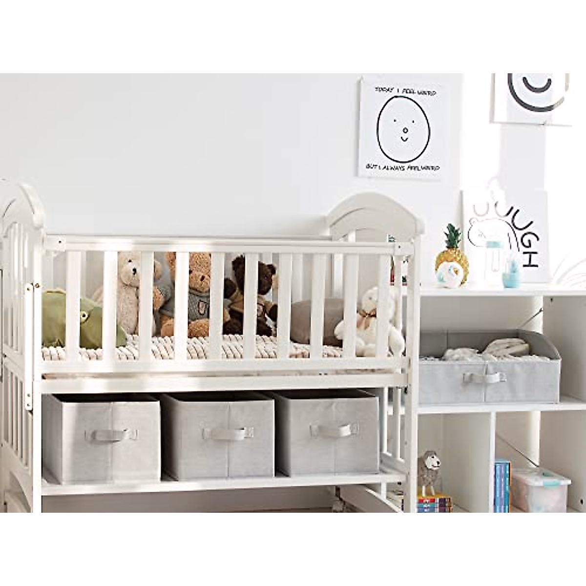 StorageWorks 2-Pack Narrow Storage Bins with 3-Pack Storage Baskets