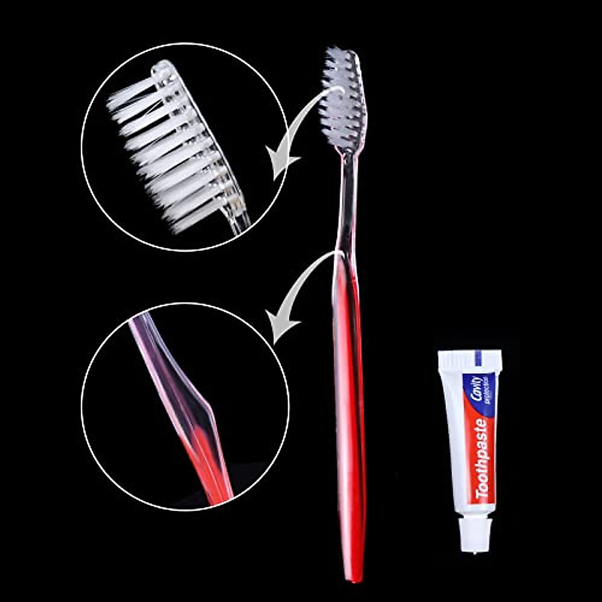 20pcs Disposable Toothbrushes with Toothpaste (5 Colors)