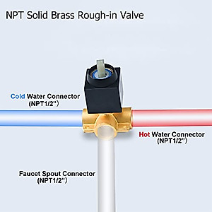 Wall Mount Tub Faucet with Extra Long Tub Spout,Single Handle Tub Filler Faucet with Brass Rough-in Valve,Matte Black